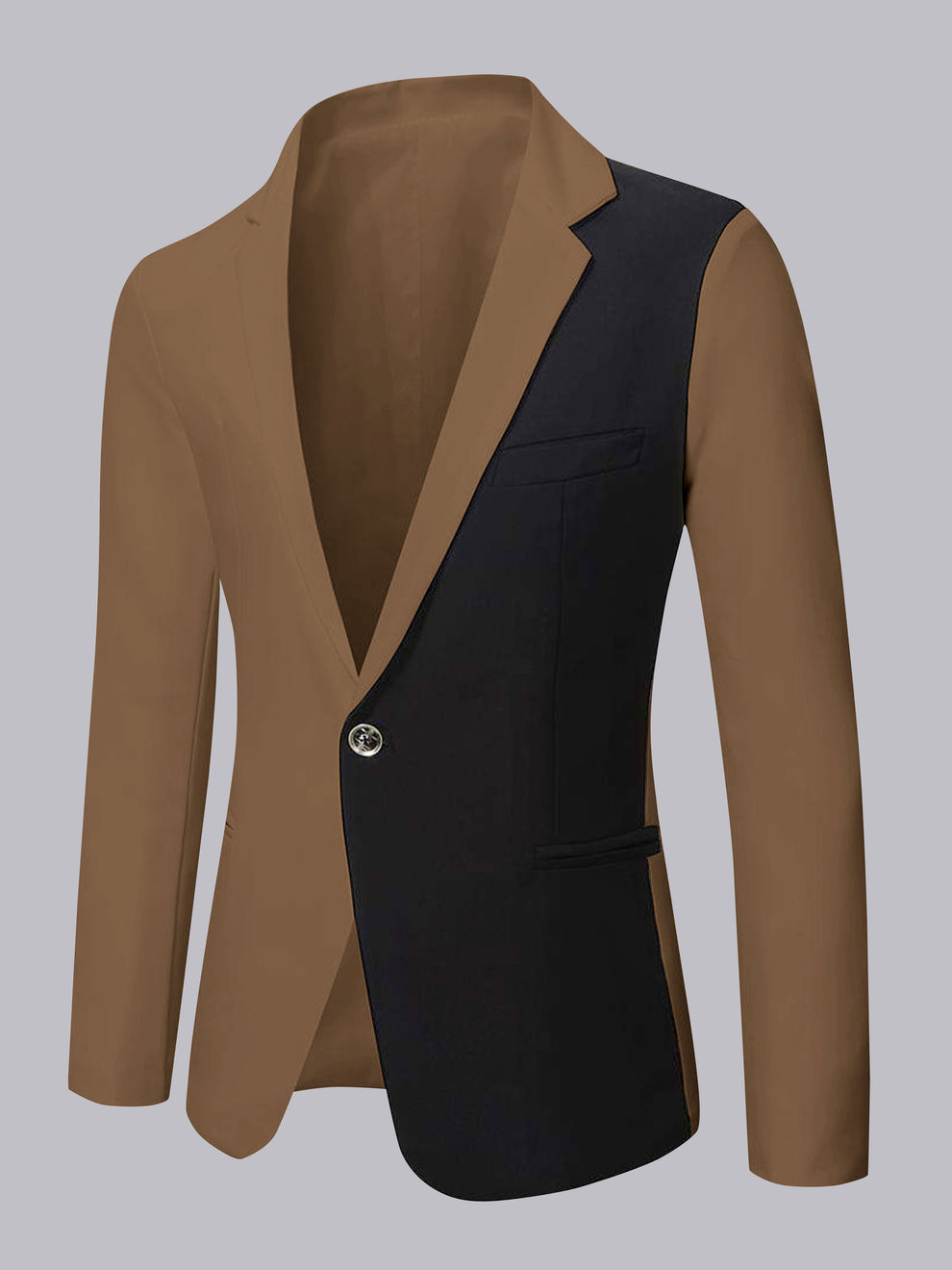 Men's Blazer Slim Fit One Button Contrast Design for Formal Events ...