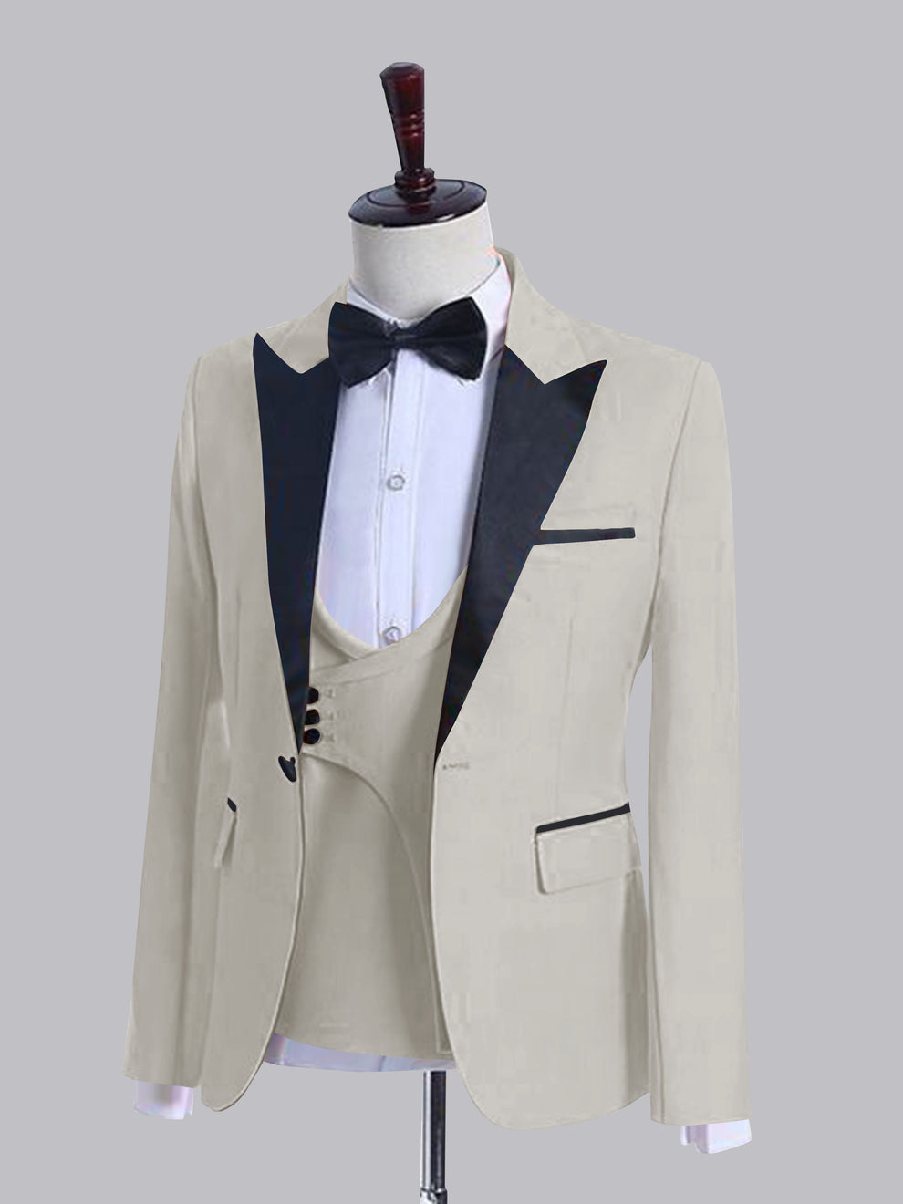 Men's Suits 2 Pieces Classic Fit Peak Lapels One Button For Groom & Gr ...